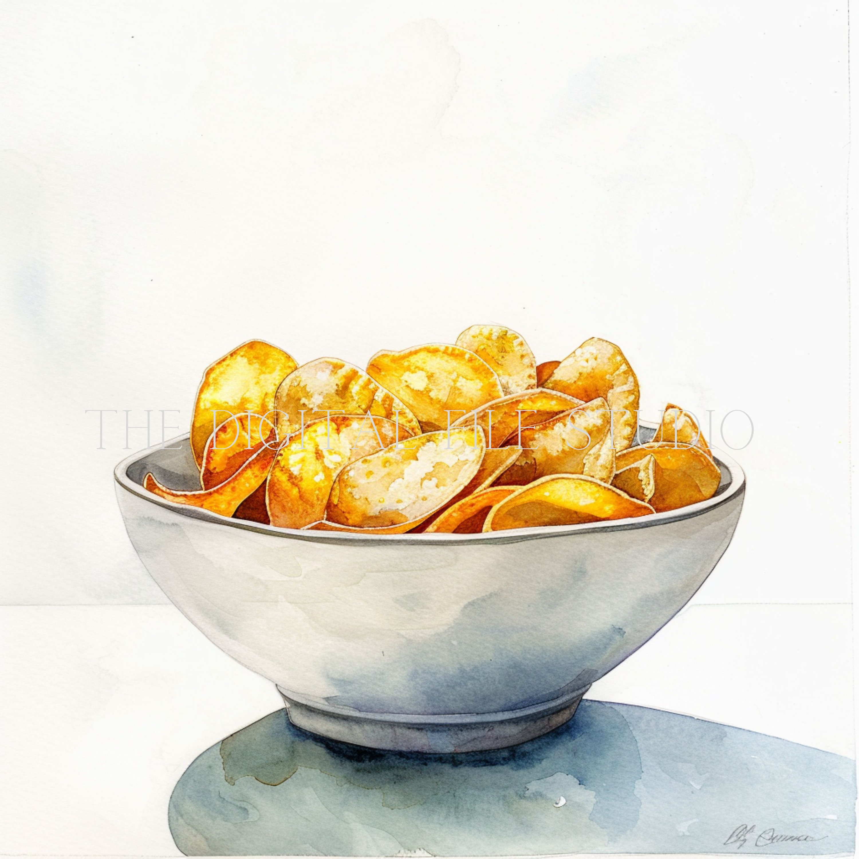 12 Watercolor Crisps Clipart PNGJPGPDF Digital Images Graphics ...