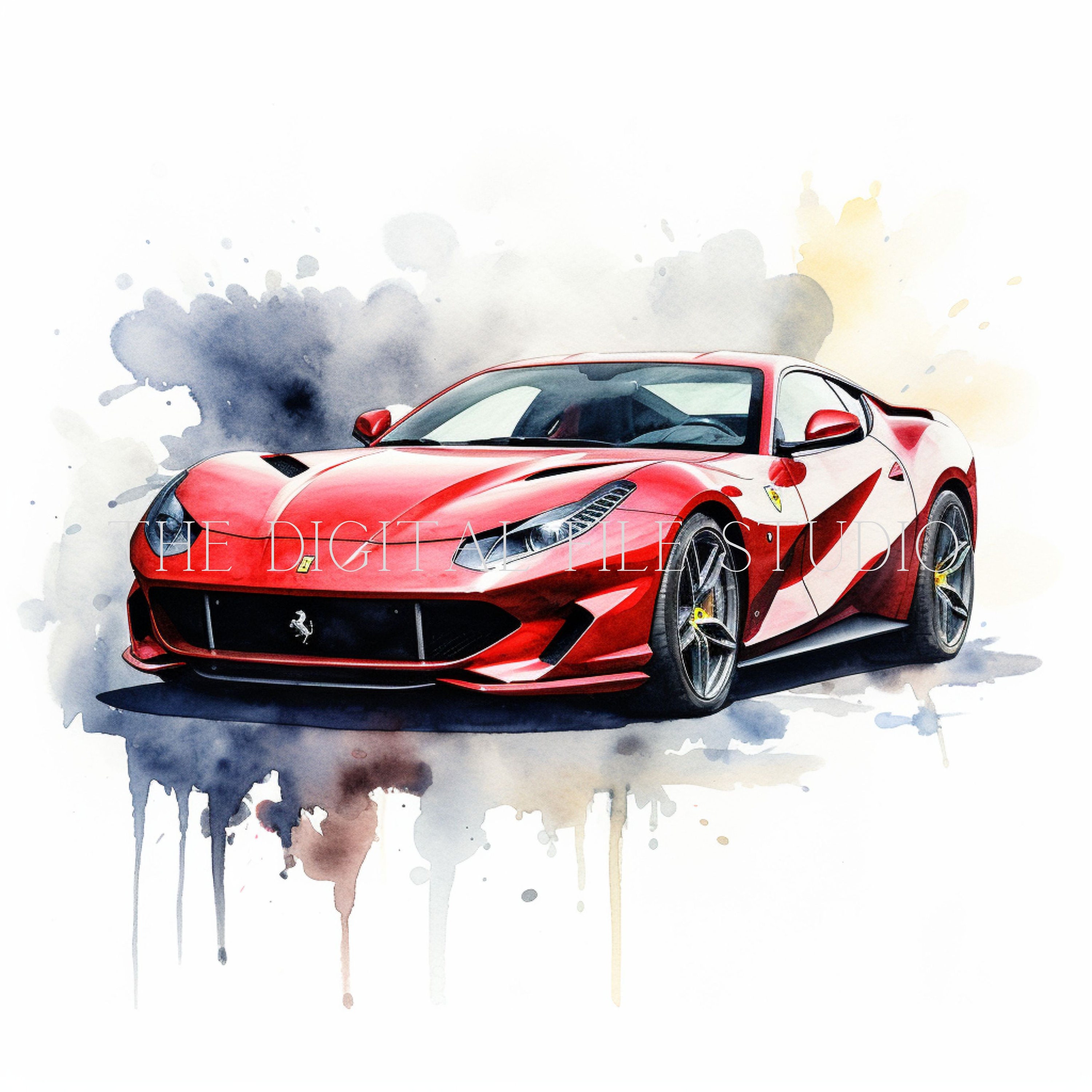 12 Ferrari 812 Competizione High-quality Designs PNGJPGPDF Clip Art ...