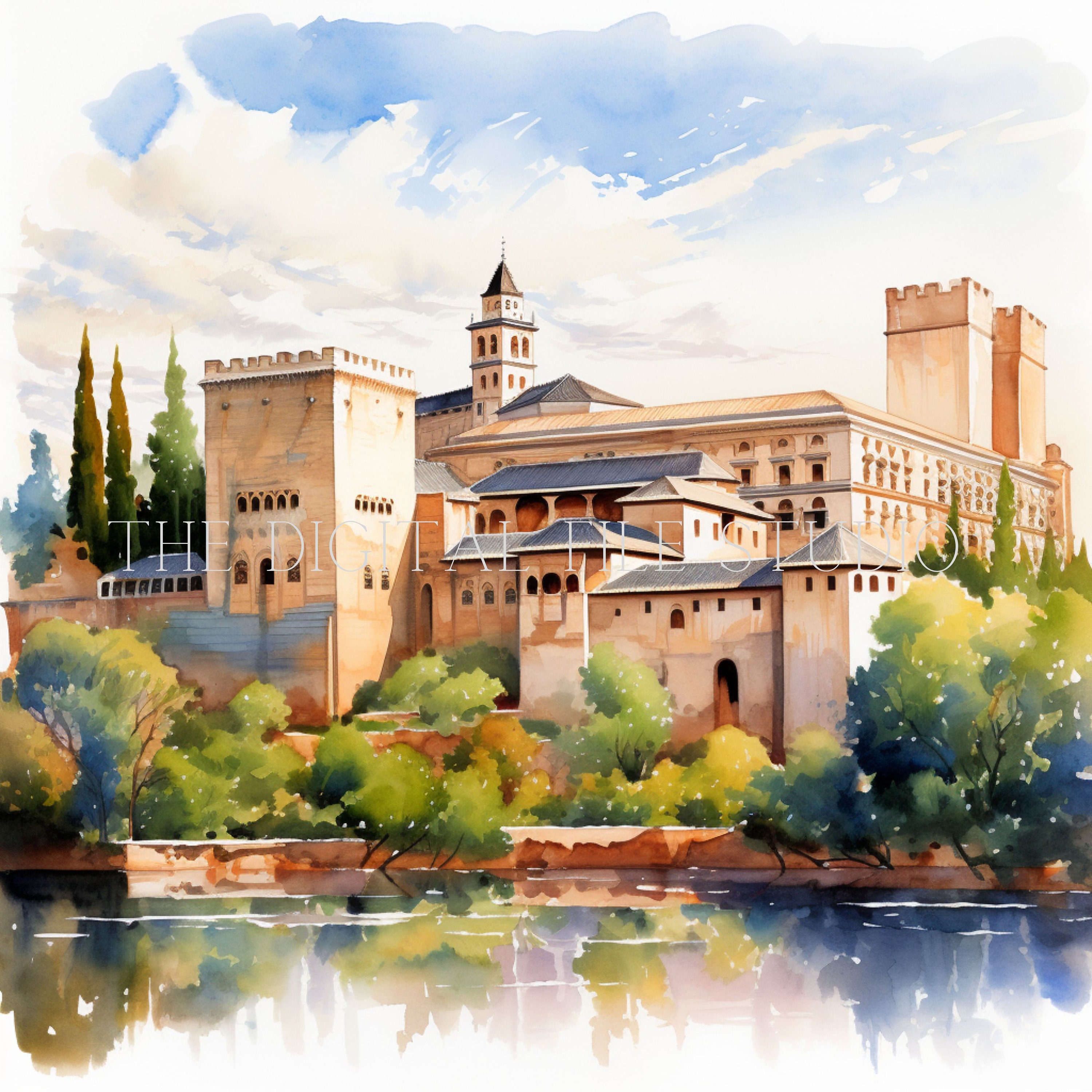12 High-quality Designs of the Alhambra PNGJPGPDF Digital Print ...