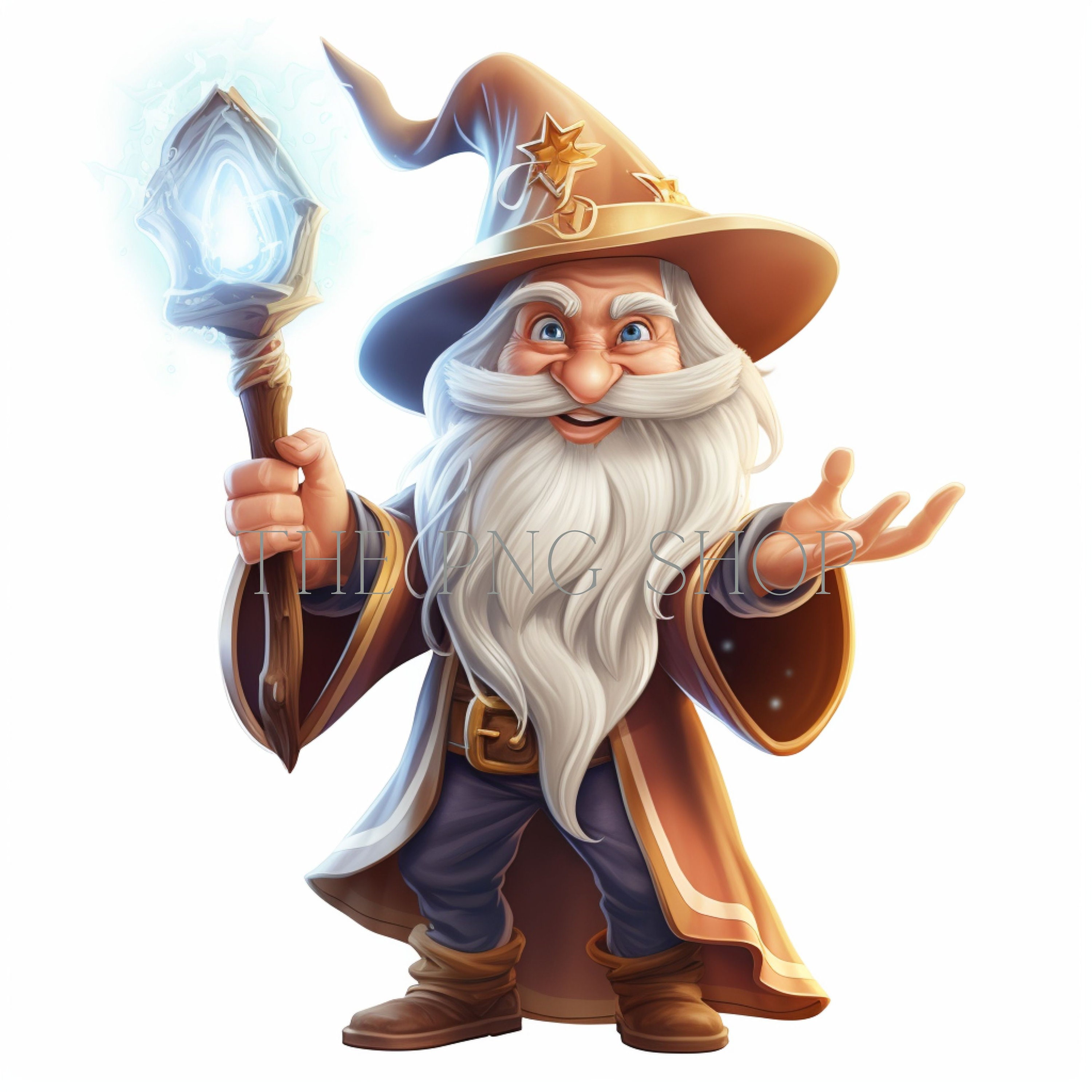 Cartoon Wizards Clipart 12 High-quality PNGJPGPDF Digital Download ...