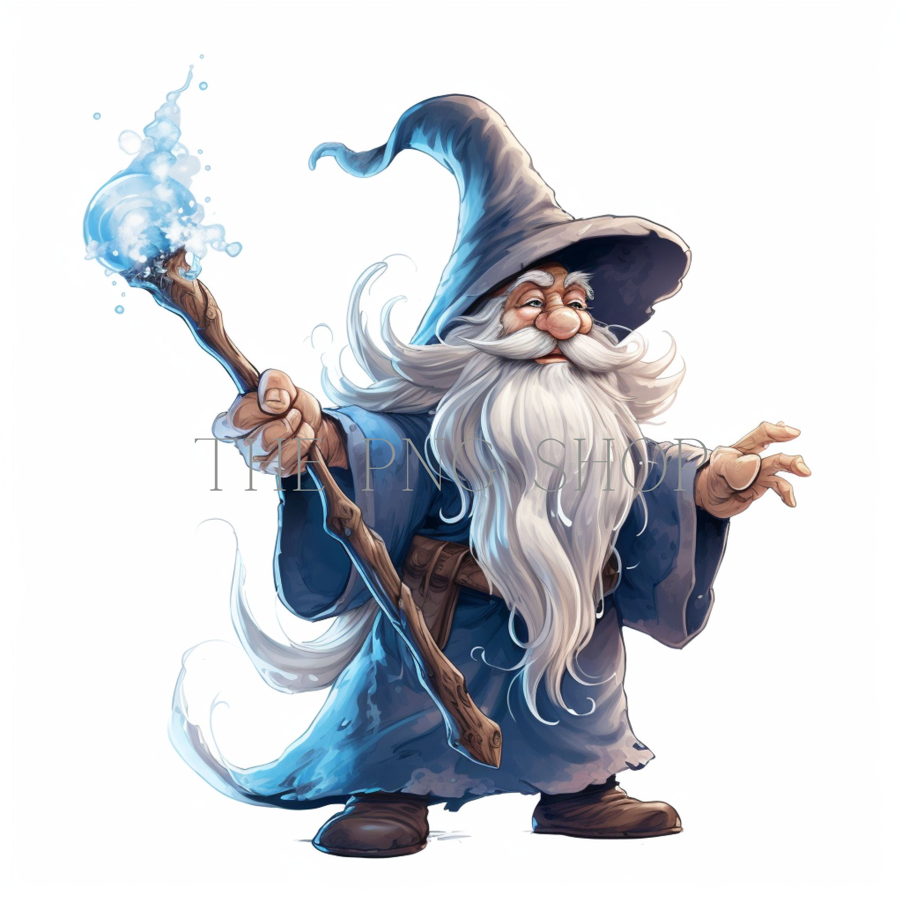 Cartoon Wizards Clipart 12 High-quality PNGJPGPDF Digital Download ...