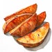 12 Watercolor Potato Wedges Clipart PNGJPGPDF Digital Images Graphics ...