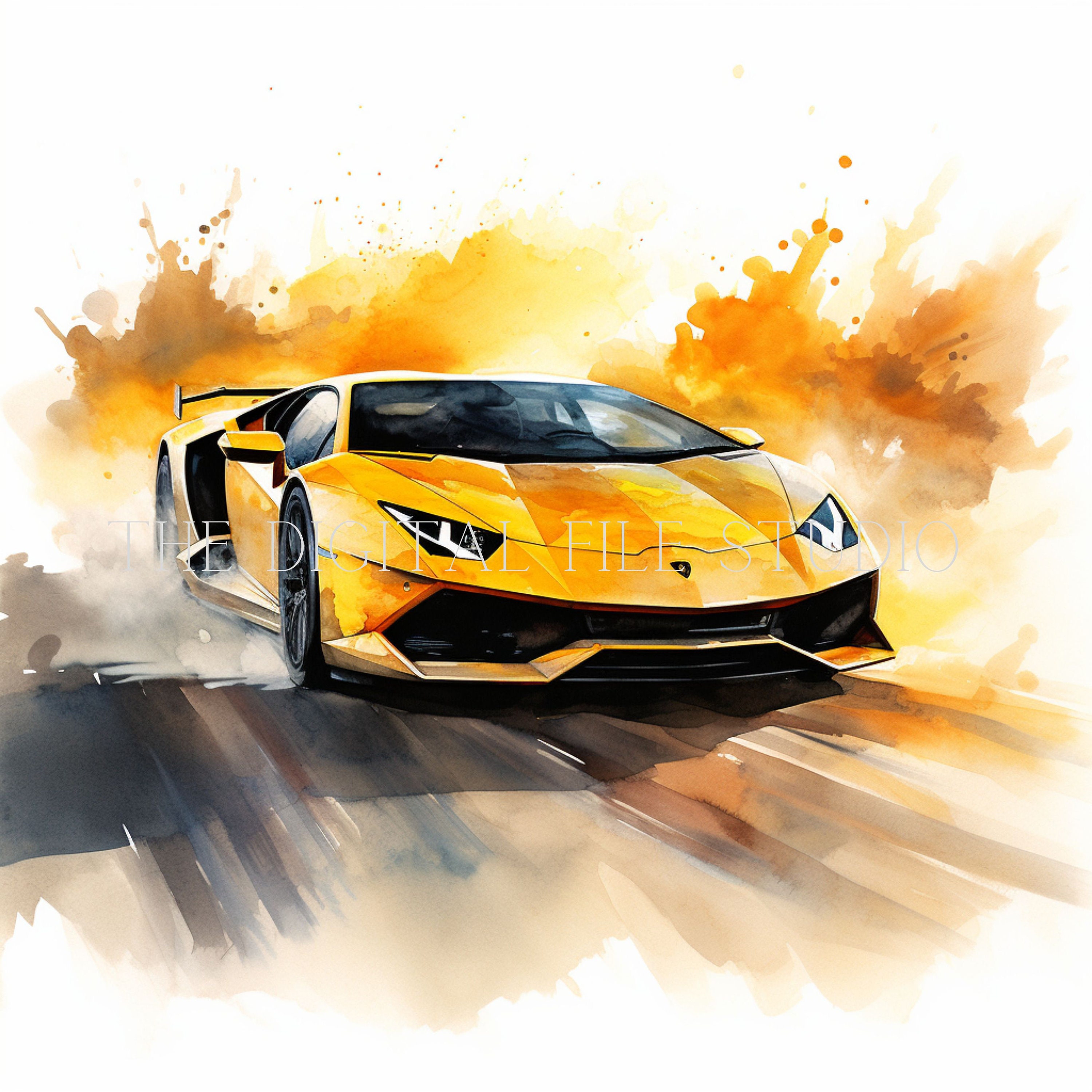 12 Lamborghini High-quality Designs PNGJPGPDF Clip Art, Journaling ...