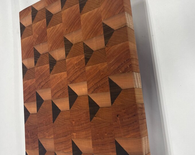 3D End Grain Cutting Board - Etsy 3D End Grain Cutting Board - Etsy