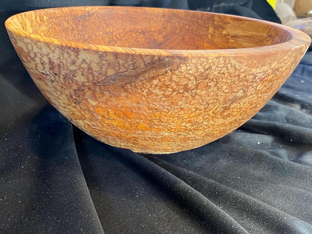 Spalted Hickory Wooden Bowl - Etsy