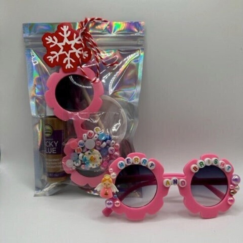 Kids Holiday Christmas Craft Sunglasses Kit- Individually Wrapped for ...