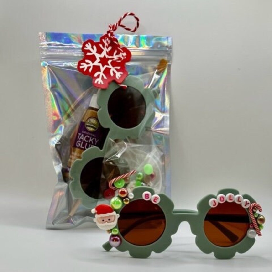 Kids Holiday Christmas Craft Sunglasses Kit- Individually Wrapped for ...