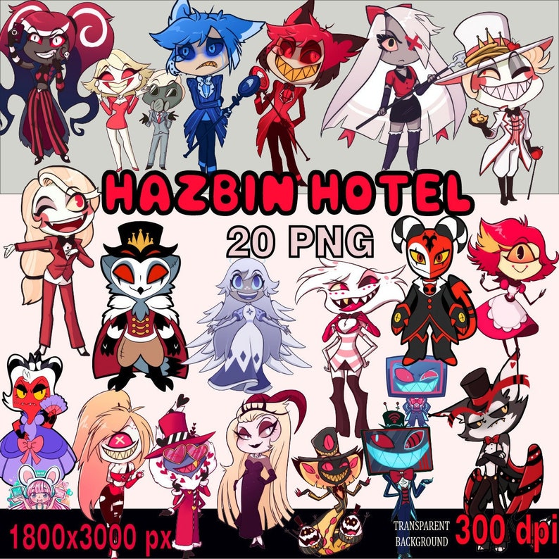 Hazbin Hotel PNG Collection 20 High-Quality 300dpi Character Images for ...