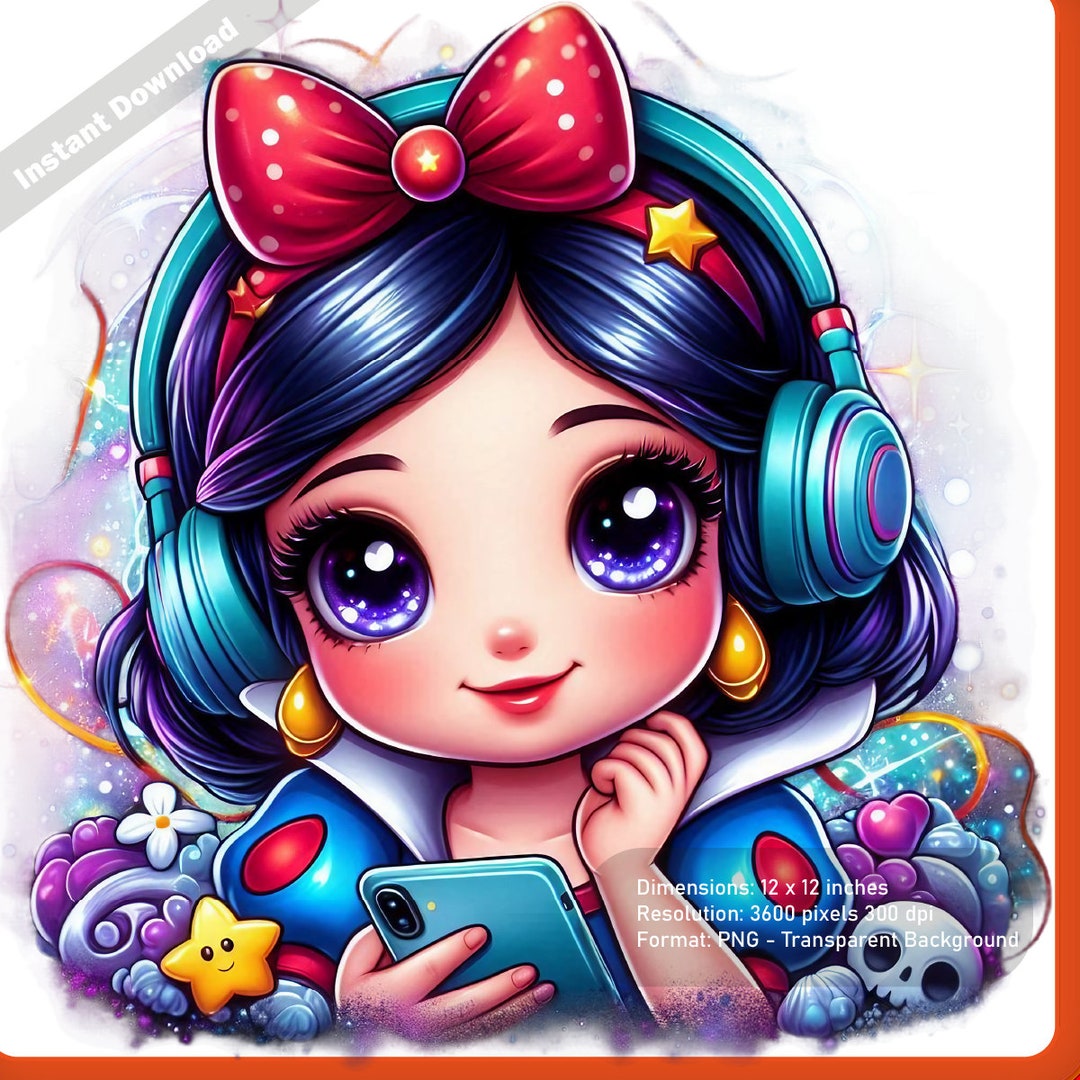 Concept Art Princess Snow White Cute Cosmic and Watercolor PNG Rainbow ...