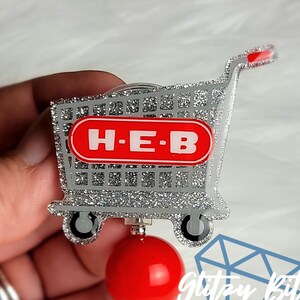 HEB Shopping Cart Buggy Badge Reel - Etsy