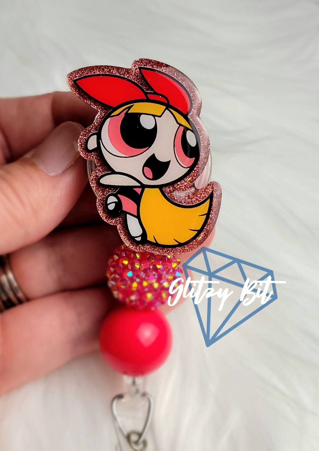 Pink Power Girl Badge Reel - Etsy