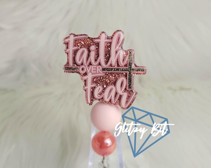 Faith Over Fear, Cross, Christian Badge Reel - Etsy