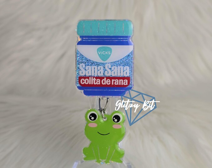 Sana Sana Colita De Rana, Vapor Rub Jar, Frog Badge Reel - Etsy