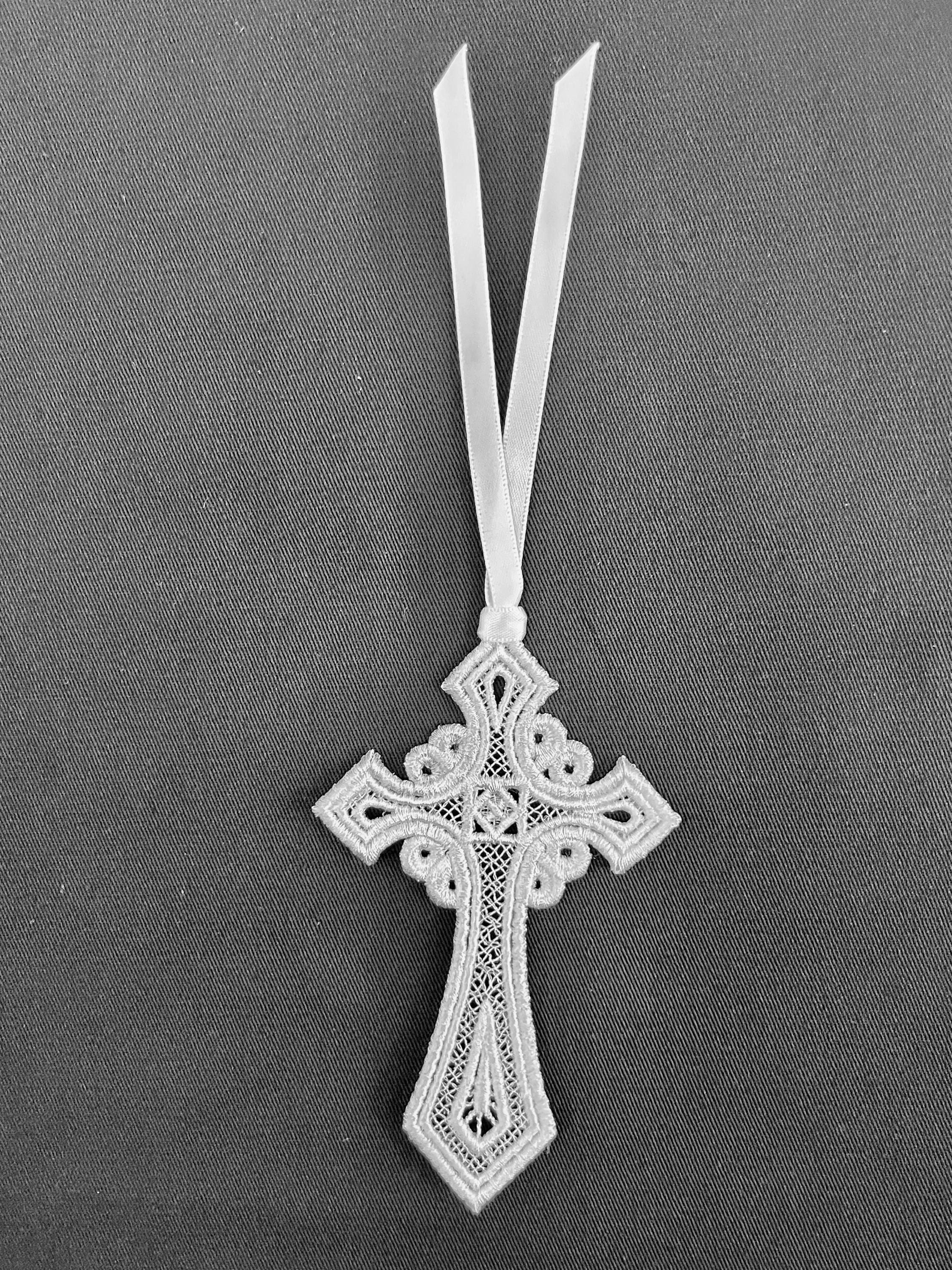 Exquisite Machine Embroidered Freestanding Lace Cross Bookmarks - Etsy