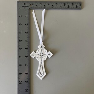 Exquisite Machine Embroidered Freestanding Lace Cross Bookmarks - Etsy