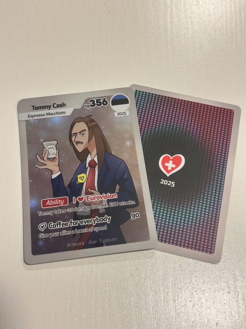 Eurovision Character Collectible Cards - Etsy