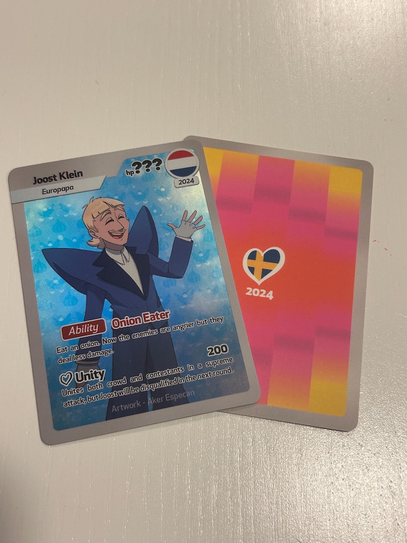 Eurovision Character Collectible Cards - Etsy