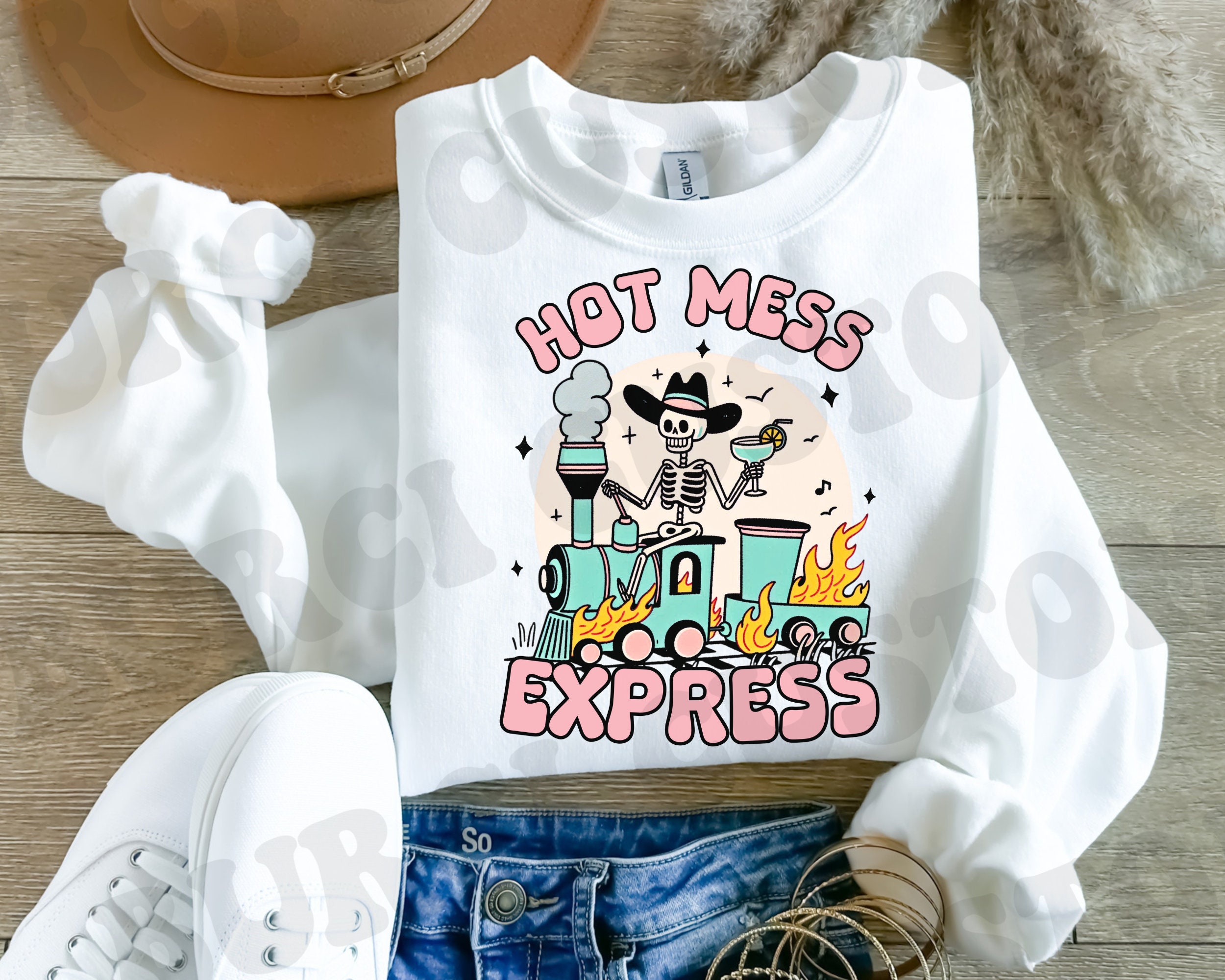 Hot Mess Express PNG: Skeleton on Fire Train (digital Download) - Etsy