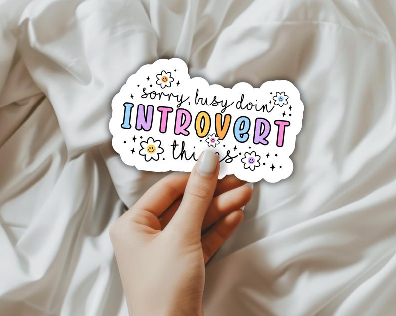 Introvert Things PNG Design: Funny Mental Health Sticker (digital ...