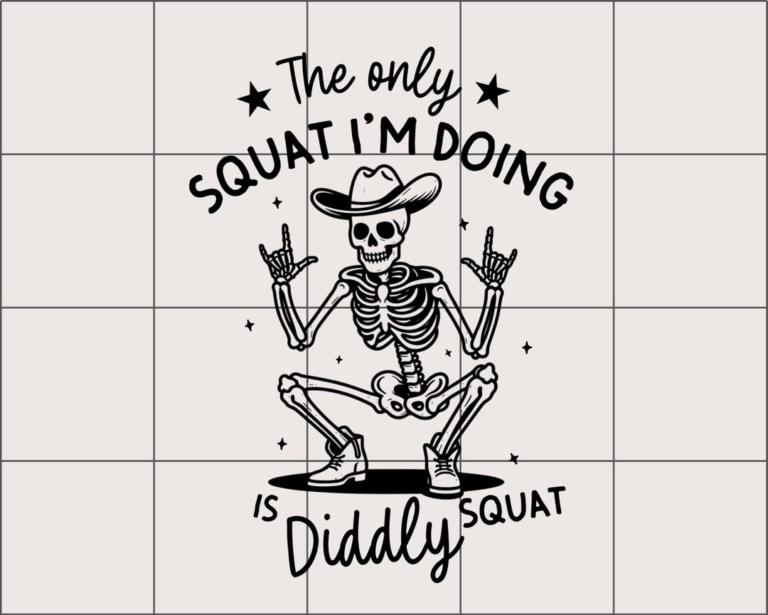Funny Cowboy Skeleton PNG: Diddly Squat Design (digital Download) - Etsy