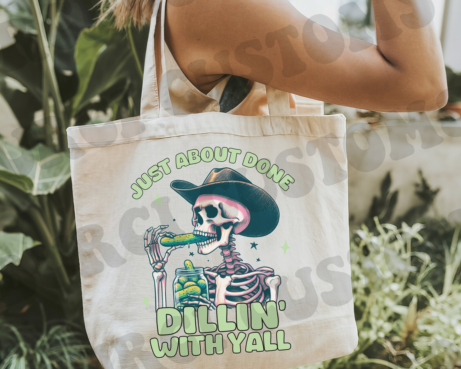 Dillin' With Yall PNG: Western Pickle Skeleton (digital Download) - Etsy