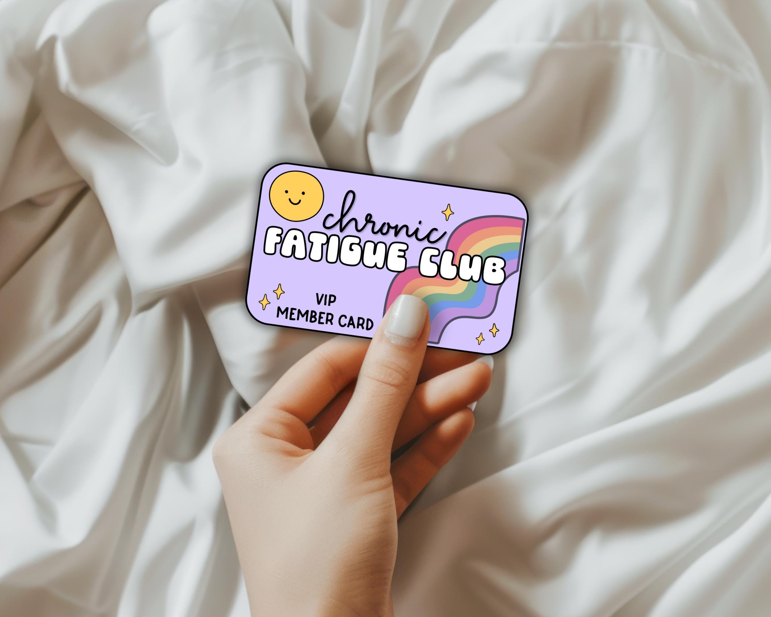 Chronic Fatigue Club Card PNG: Mental Health Sticker Design (digital ...