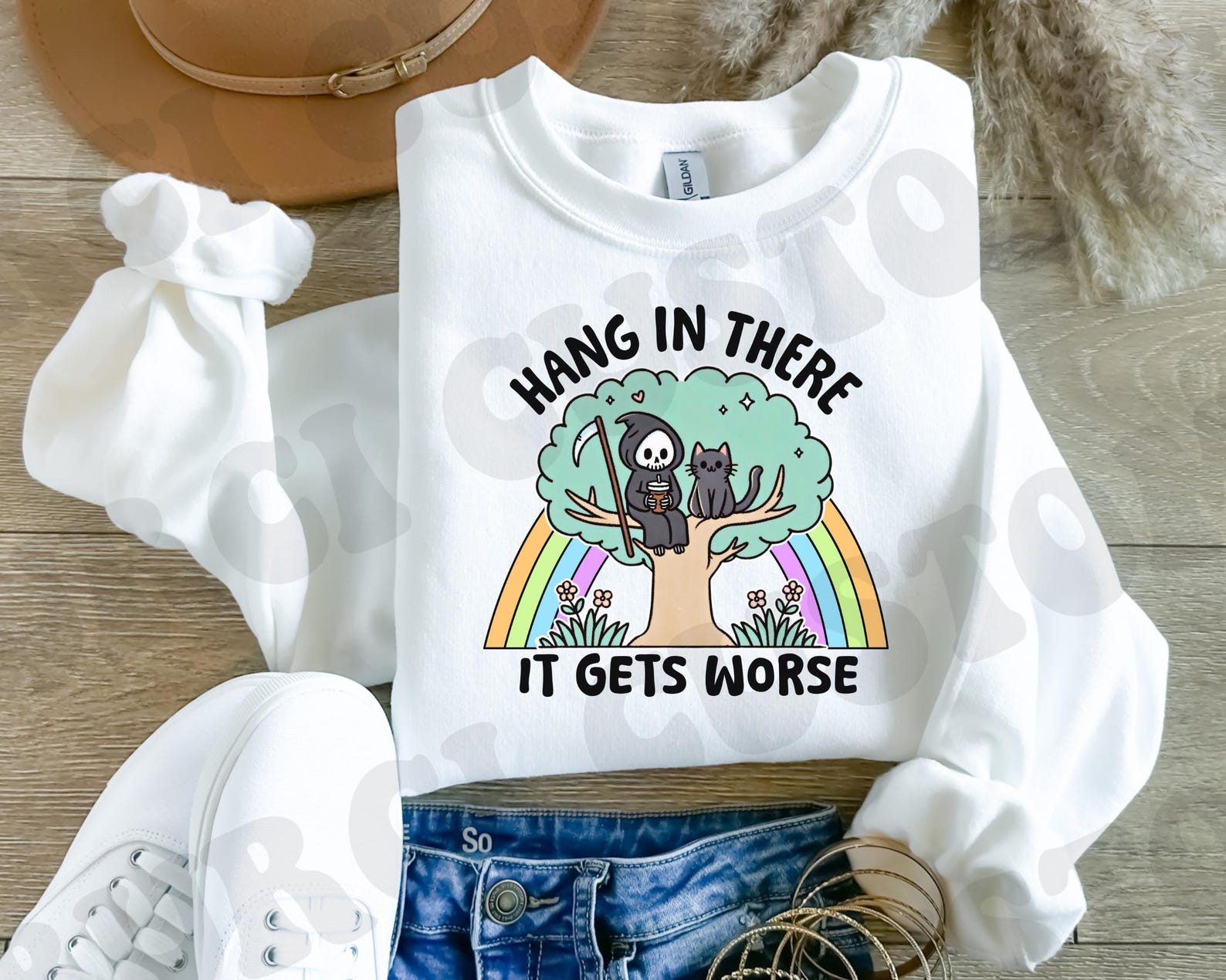 Hang in There It Gets Worse PNG: Funny Sarcastic Design (digital ...