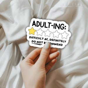 Adulting One-star Review PNG: Sarcastic Design (digital Download) - Etsy