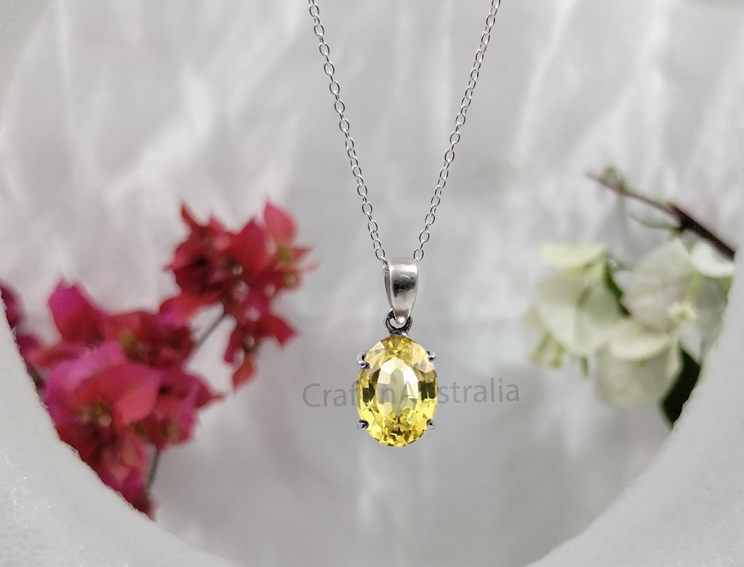 Lustrous Champaign Quartz Pendant Sterling Silver Pendant, Birthday ...