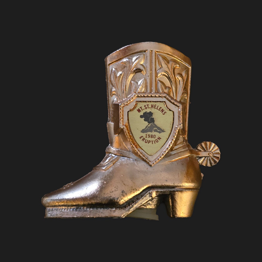 Mt St Helen's Eruption Salt & Pepper Shakers Western Decor Cowboy Boots ...