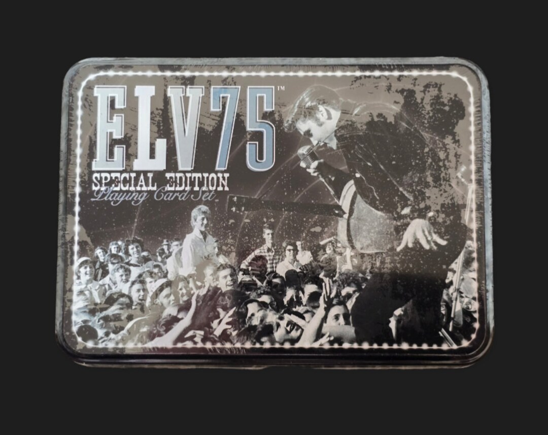 Elvis Presley ELV75 2 Deck Playing Card Set - Tin Box Sealed NEW Sealed ...