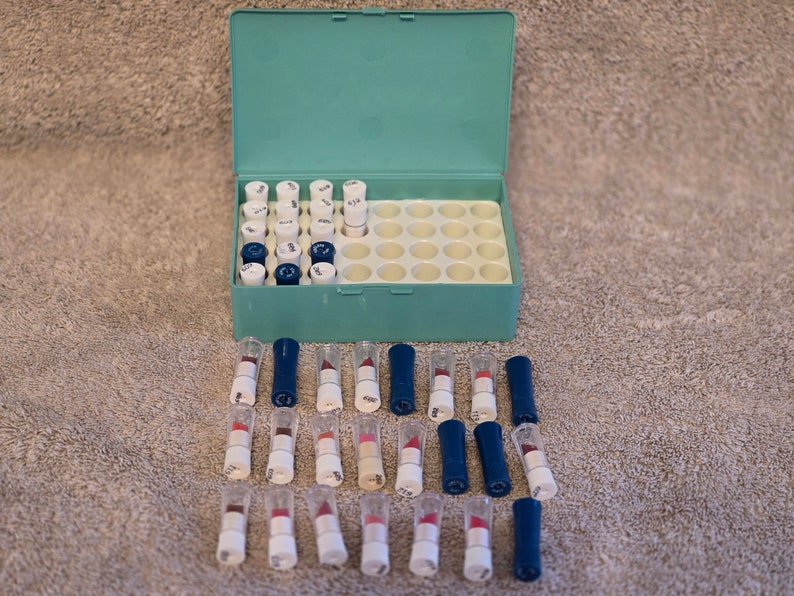 Avon Lipstick Sample Demonstration Vintage Kit Case - 40 Mini's - Most ...