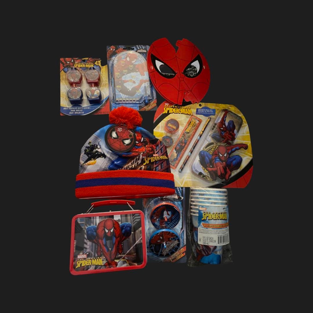 Spider-man Party Favors Stationary Set Toque Lunch Kit Amazing Kids Lot ...
