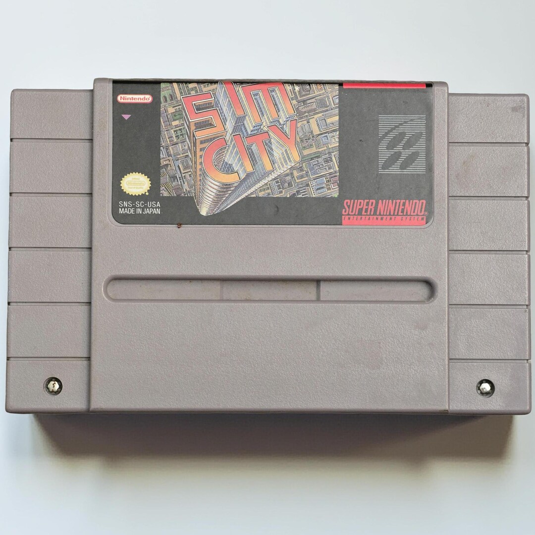 Super Nintendo SNES - Sim City Video Game - Etsy