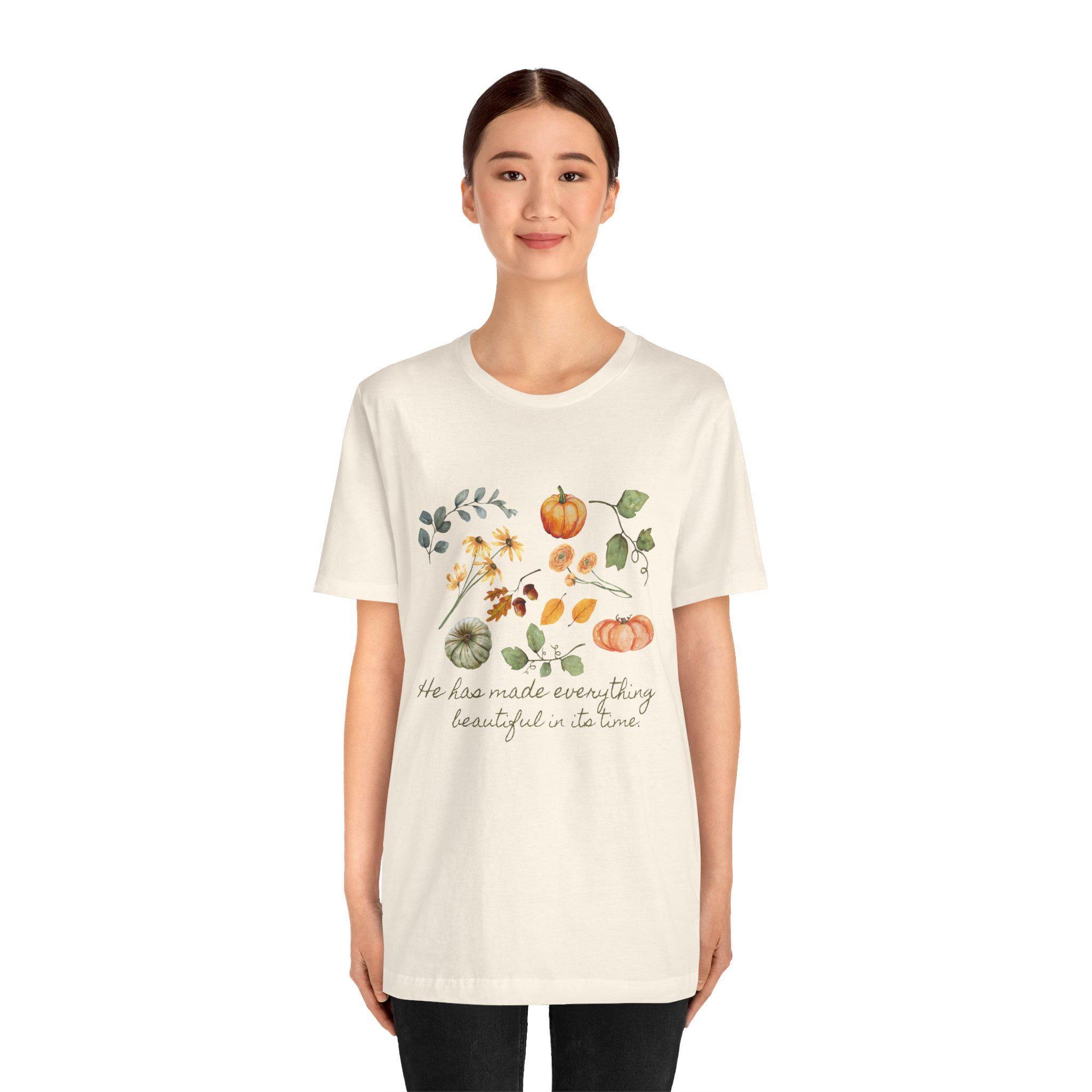Fall Leaves & Pumpkin T-shirt | Autumnal Unisex Tee - Etsy