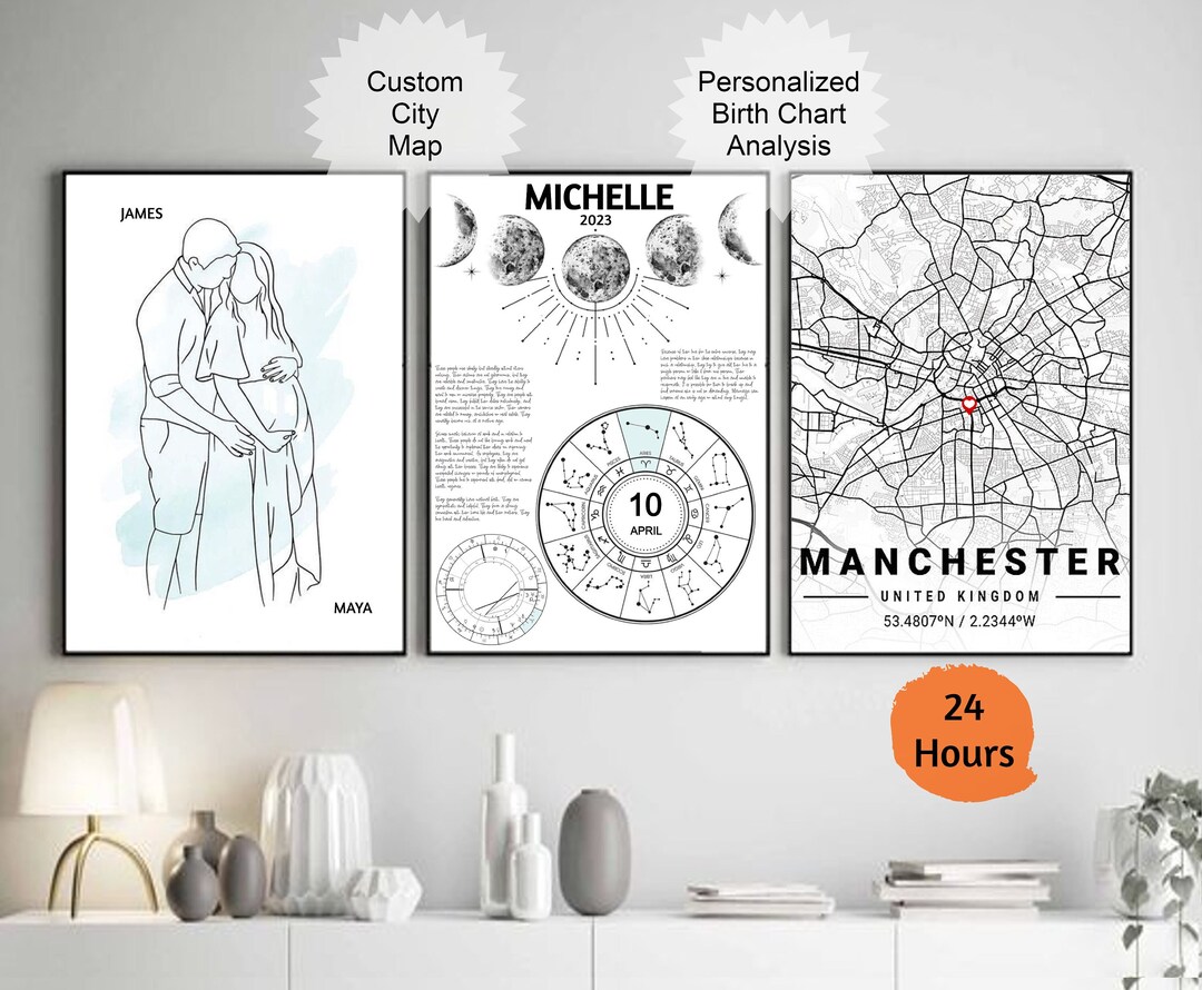 Birth Chart Analysis, Where We Met Map, Your City Map, Newborn ...