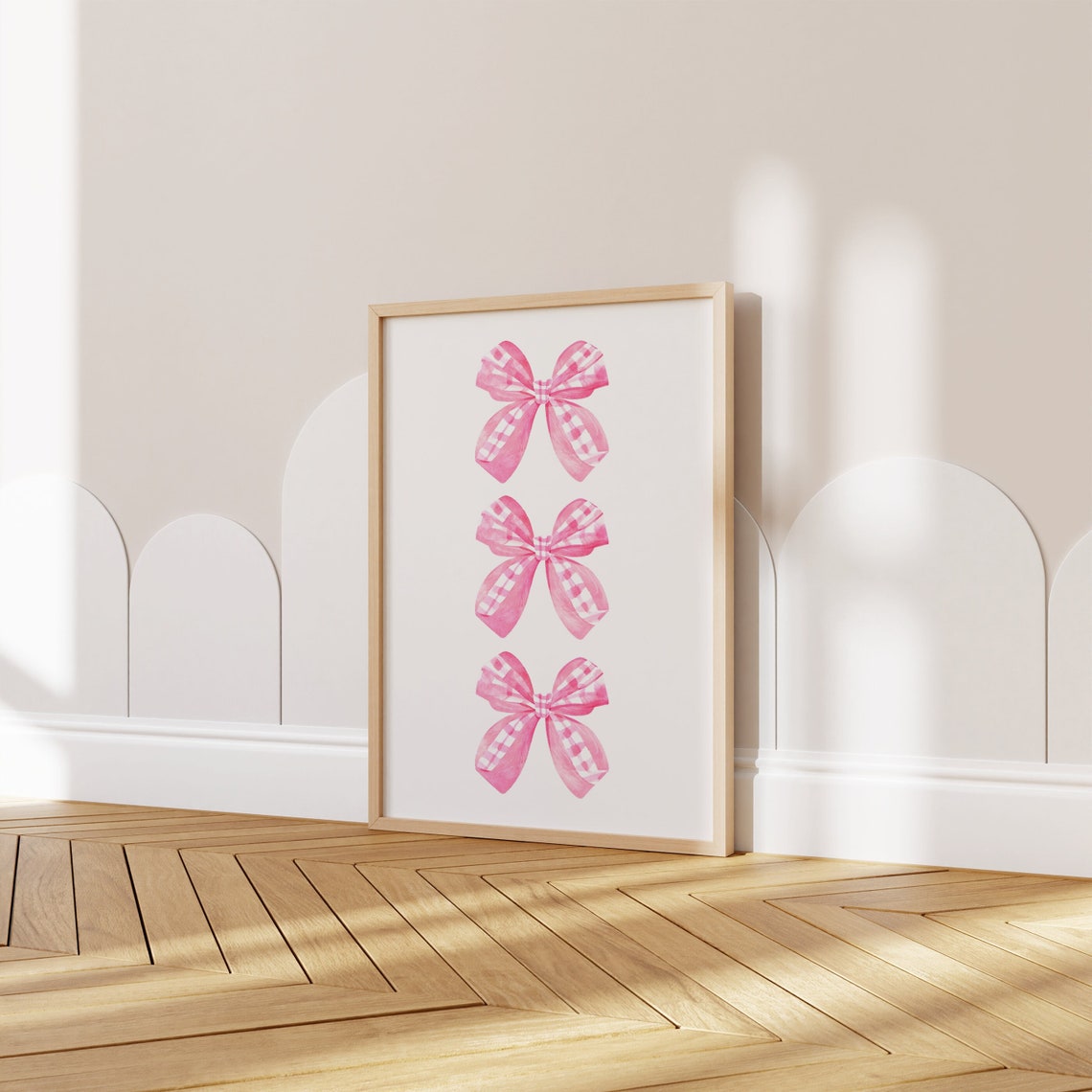 Balletcore Wall Art, Coquette Room Decor, Watercolor Pink Bow Print ...