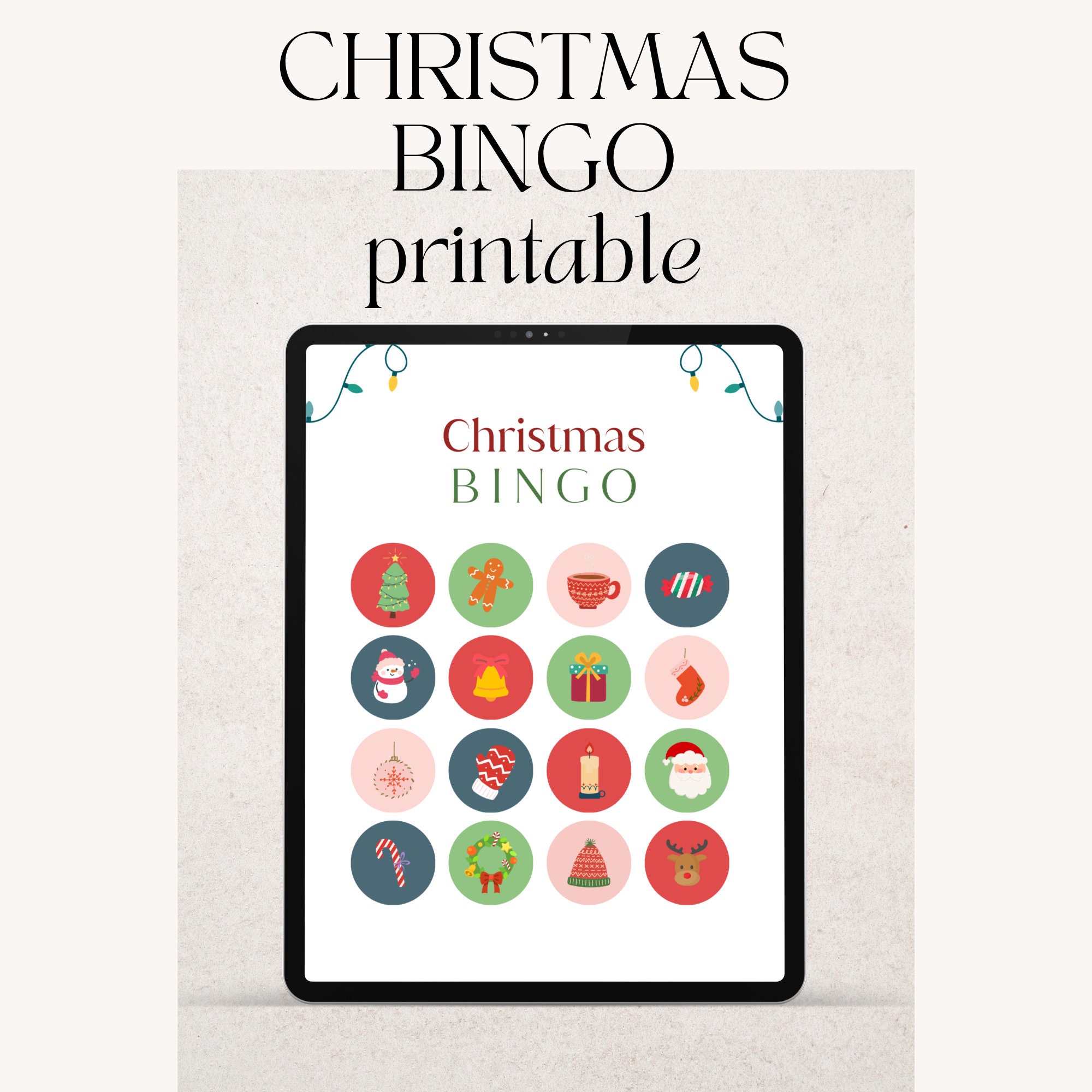 Christmas Bingo Printable Digital Christmas Game PDF Download Fun ...