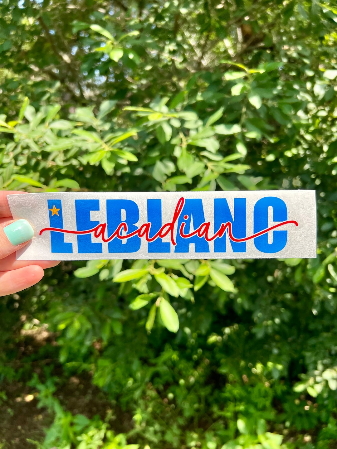 Leblanc Acadian Last Name Vinyl Decal - Surname Acadian Decal - Nova ...