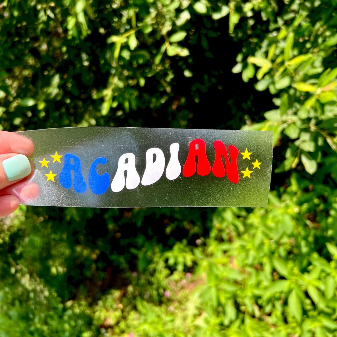Acadian Vinyl Decal - Vintage Font Acadian Decal - Nova Scotia - Die ...