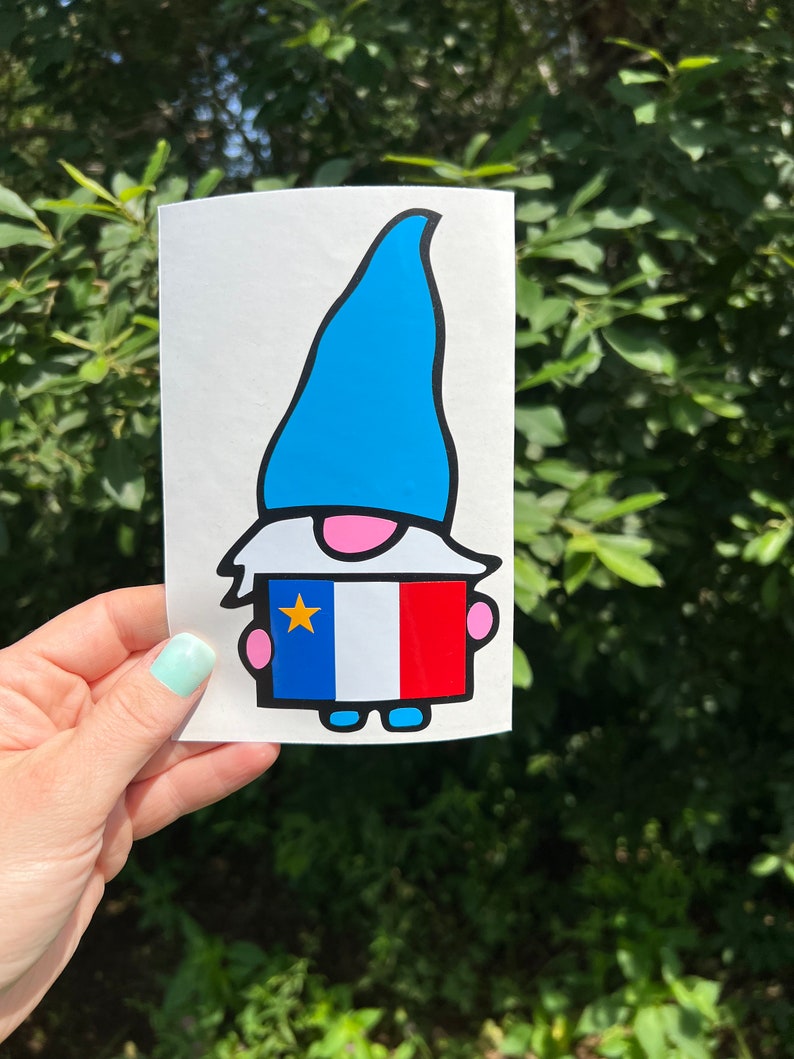 Acadian Gnome Vinyl Decal - Acadian Decal - Nova Scotia - Die Cut Decal ...