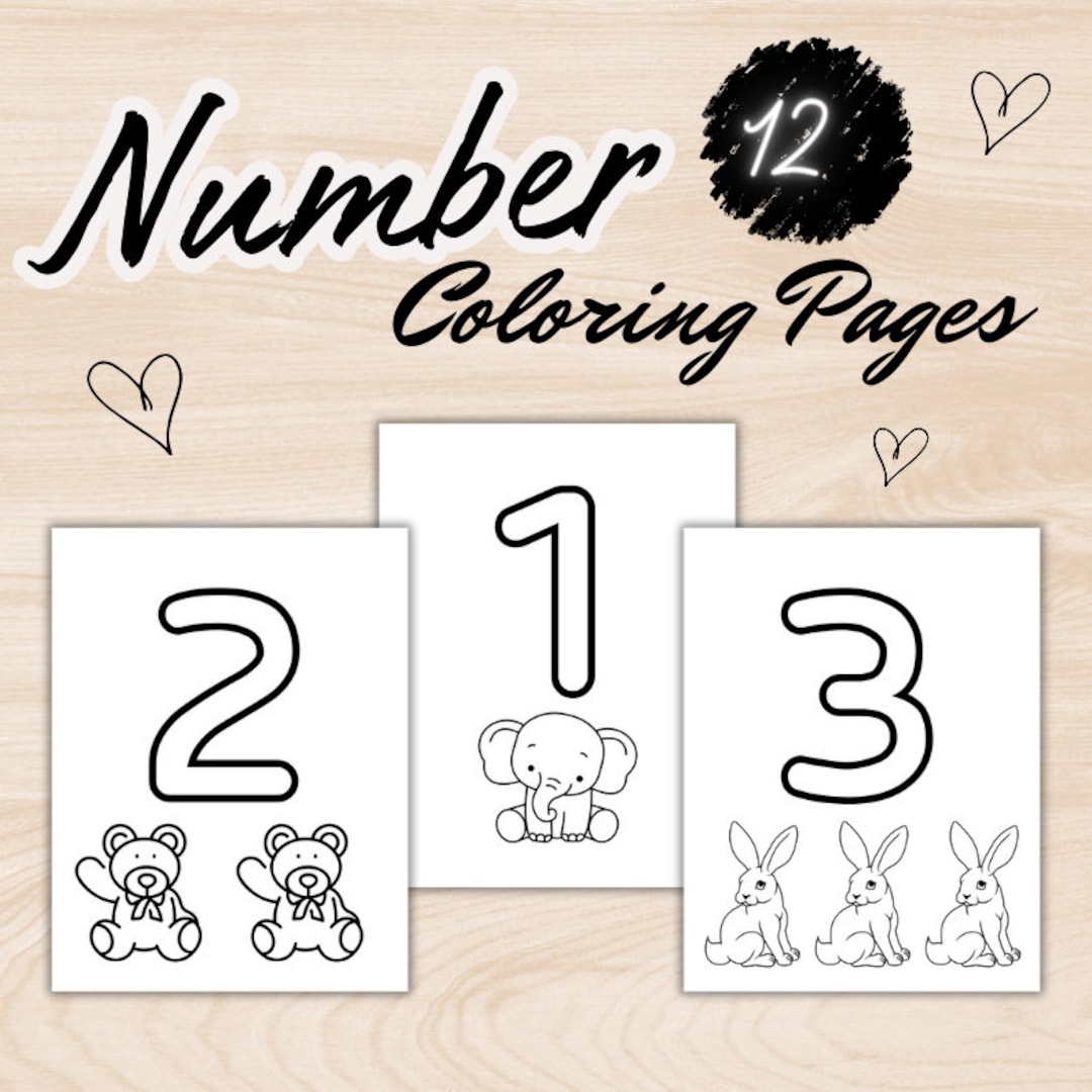 Printable Numbers Coloring Pages, Coloring Pages for Kids, Preschool ...