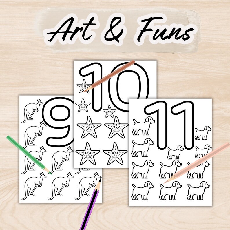 Printable Numbers Coloring Pages, Coloring Pages for Kids, Preschool ...