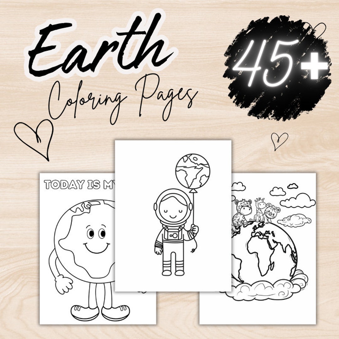 Earth Day Coloring Page Printable, Nature Activity, Earth Day ...