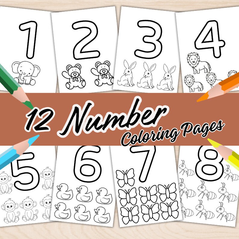 Printable Numbers Coloring Pages, Homeschool Printable, Coloring Page ...