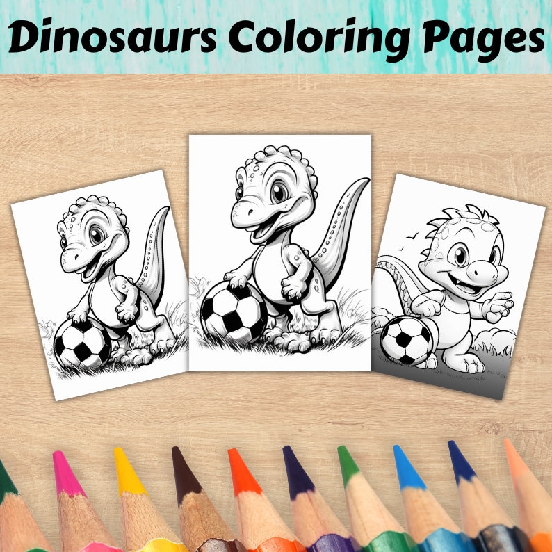 Cute Dino Colouring Pages for Kids, Cute Baby Dinosaurs, Dinosaur ...