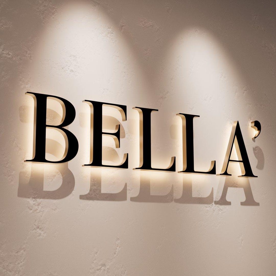 Illuminated Business Signage Custom 3D Backlit Logo Business Sign ...