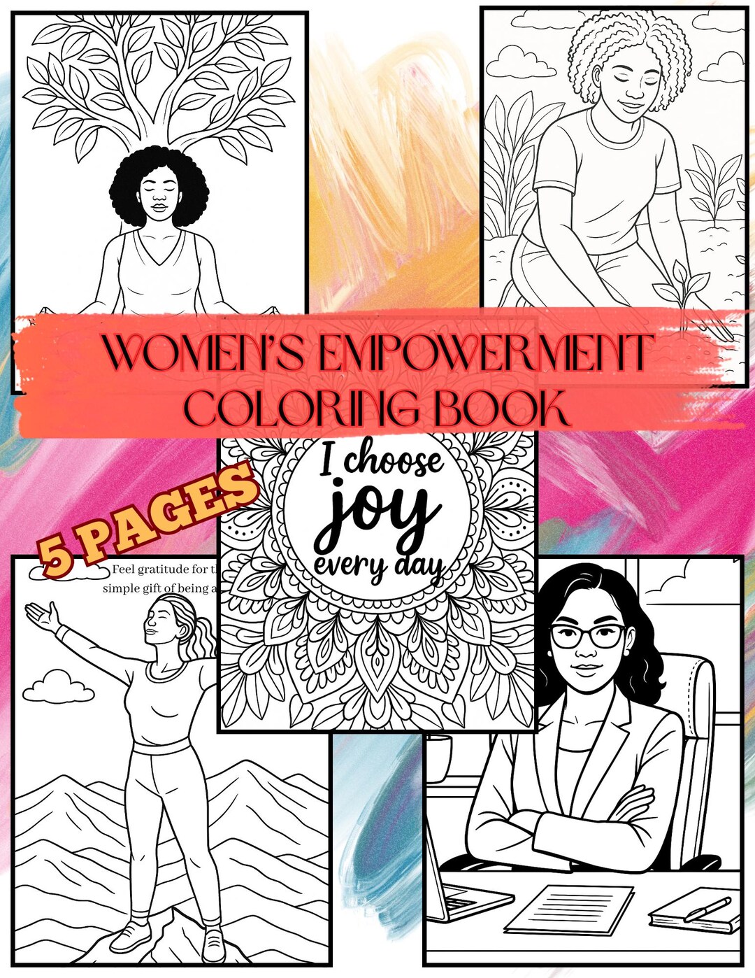 Adult Coloring | Empowerment Coloring Book | Strong Woman Activity ...