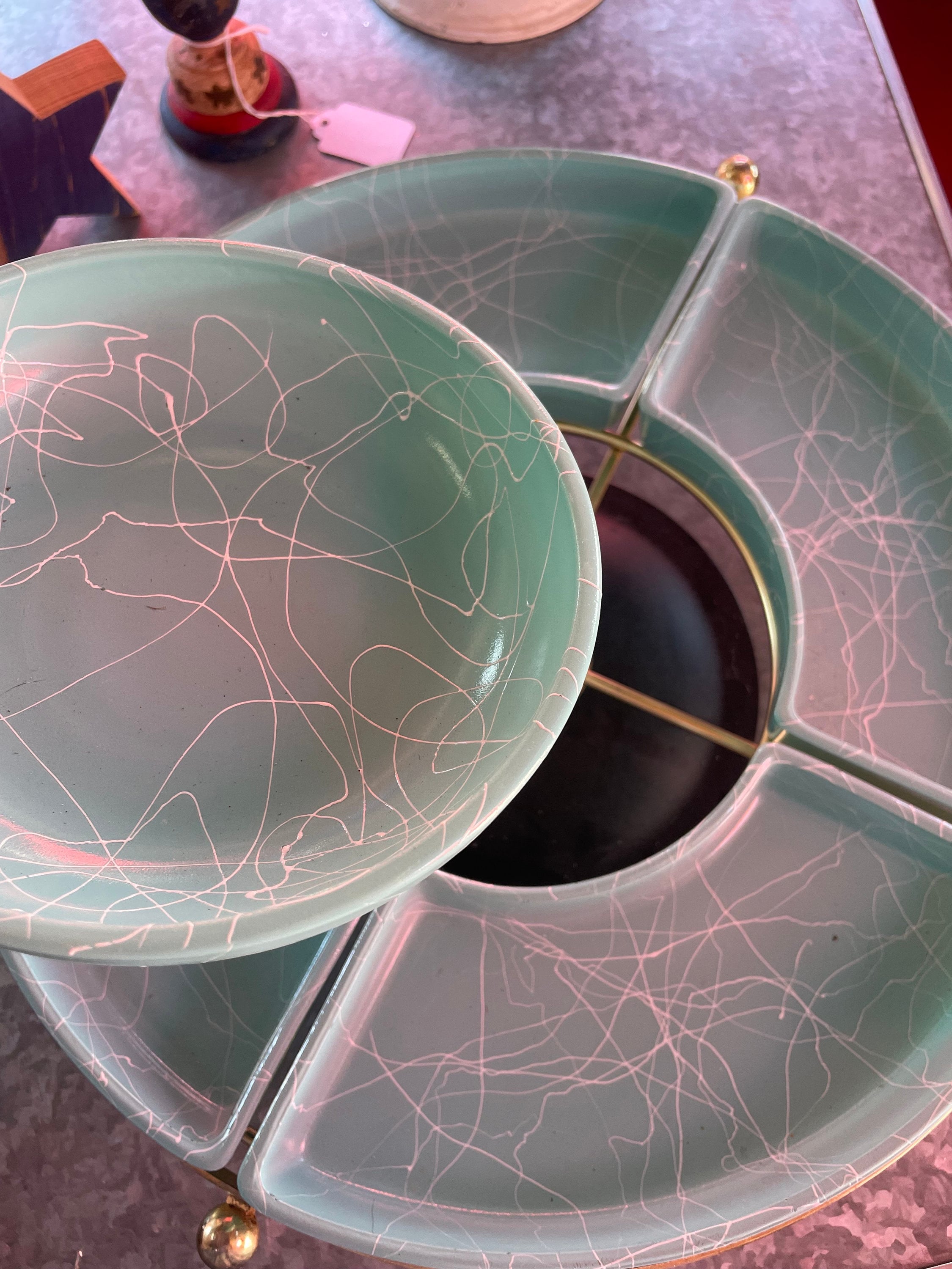 Vintage Hazel Atlas Lazy Susan Serving Tray - Etsy