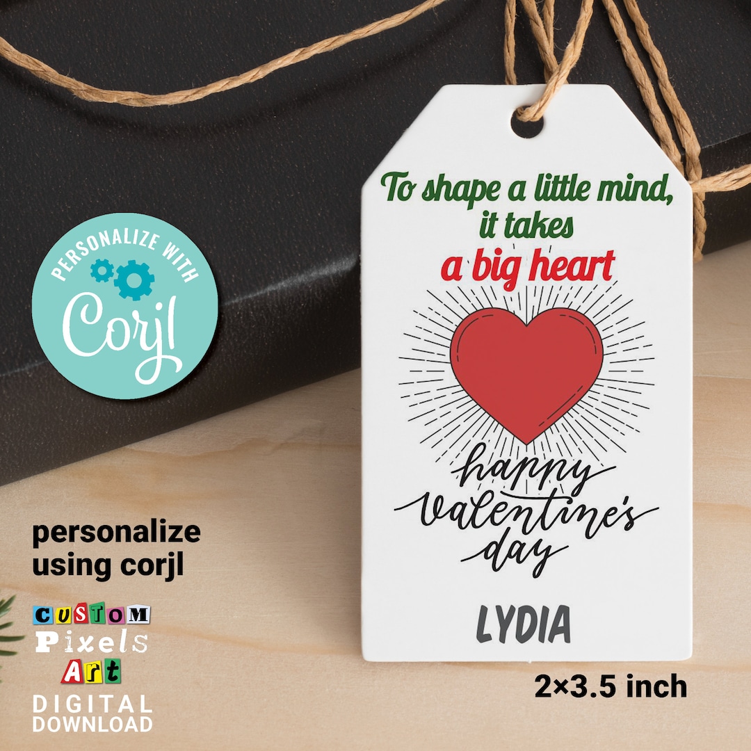 Customized Gift Tag, Editable Labels for Mother, Valentine Tags for ...